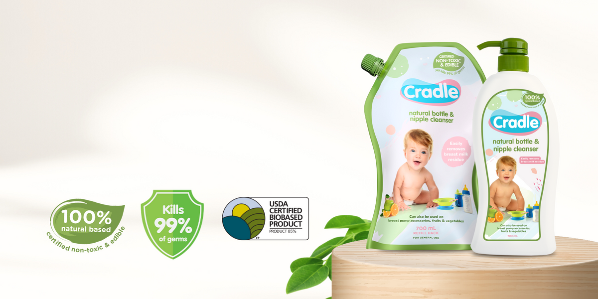 Natural Baby Bottle Cleaner - Organic Bottle Cleanser & Dish Wash Soap